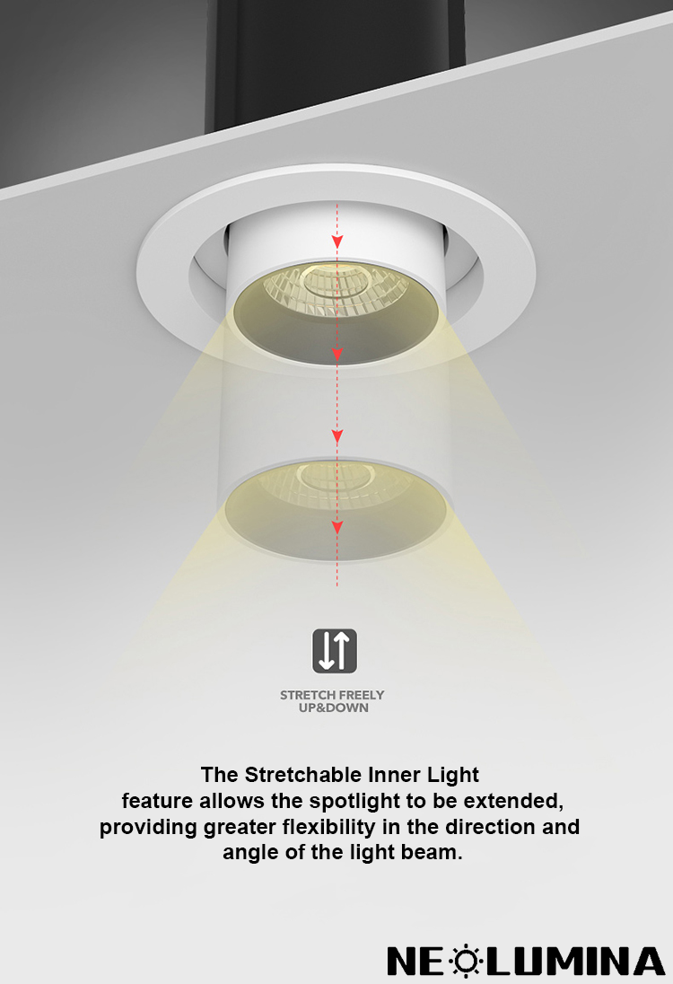 LuminaFlex – Smart Recessed Adjustable Spotlight – NeoLumina